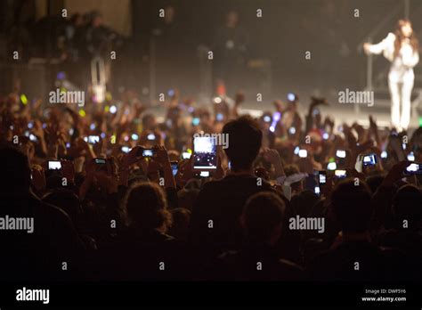Concert Crowd Using Technology Including Mobile Phones Cell Phones