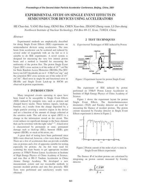 Single Event Effects See On Semiconductors Using Particle
