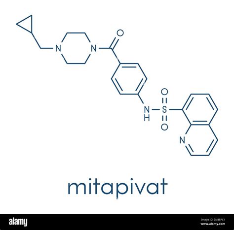 Mitapivat Hemolytic Anemia Drug Molecule Skeletal Formula Stock Vector