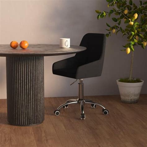 Chaise Pivotante De Salle à Manger Noir Tissu Vidaxl Leroy Merlin