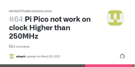 Pi Pico Not Work On Clock Higher Than 250mhz · Issue 64