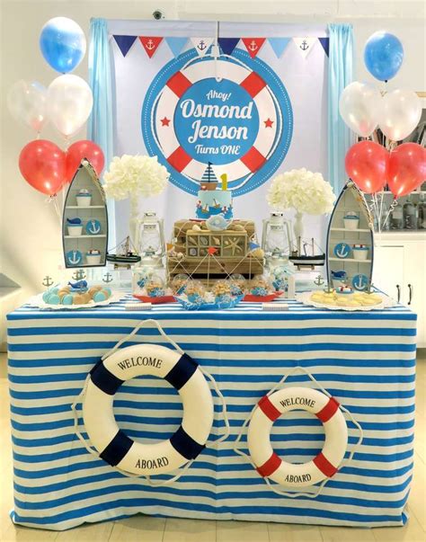 1st Birthday Nautical Theme Party 1st Birthday Ideas