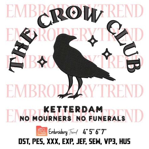 Ketterdam Crow Club Embroidery No Mourners Embroidery The Crow Club