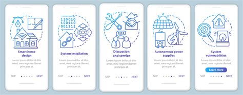 Smart Home Onboarding Mobile App Page Screen Vector Template Home