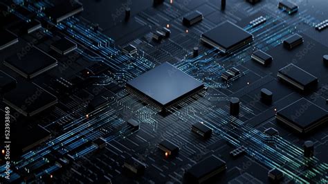 Central Computer Processors CPU Concept D Rendering Conceptual Image D Background Stock