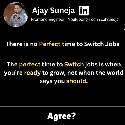 𝗜 𝘀𝗲𝗲 𝘀𝗼 𝗺𝗮𝗻𝘆 𝗽𝗲𝗼𝗽𝗹𝗲 𝘂𝗻𝗵𝗮𝗽𝗽𝘆 𝘄𝗶𝘁𝗵 𝘁𝗵𝗲𝗶𝗿 𝗷𝗼𝗯𝘀 𝘆𝗲𝘁 𝘁𝗵𝗲𝘆 𝗸𝗲𝗲𝗽 𝘄𝗮𝗶𝘁𝗶𝗻𝗴 𝗳𝗼𝗿 𝘁𝗵𝗲 𝗿𝗶𝗴𝗵𝘁 𝘁𝗶𝗺𝗲 𝘁𝗼 𝘀𝘄𝗶𝘁𝗰𝗵