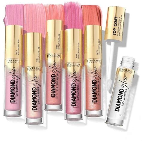 Eveline Diamond Lip Glow Lip Gloss With Hyaluronic Acid No 07 Golden