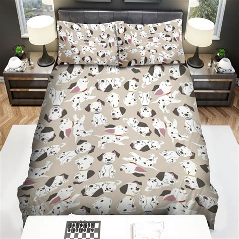 101 Dalmatians Puppies Pattern Bed Sheets Spread Duvet Cover Bedding