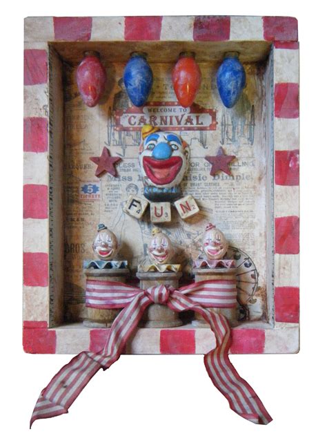 Yesterdays Trash Carnival Fun Clown Assemblage