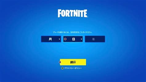 生年月日入力聞かれたんだがfortnite Youtube