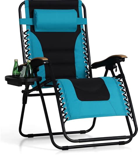 Buy PHI VILLA Oversize XL Padded Zero Gravity Lounge Chair Wide Armrest Adjustable Recliner With
