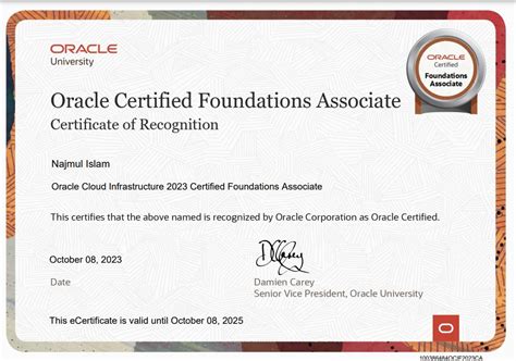 Najmul Islam On Linkedin Oraclecloud Certification Cloudcomputing Oci Careergrowth…