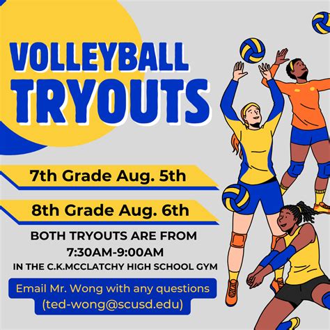 Volleyball Tryouts California Middle School