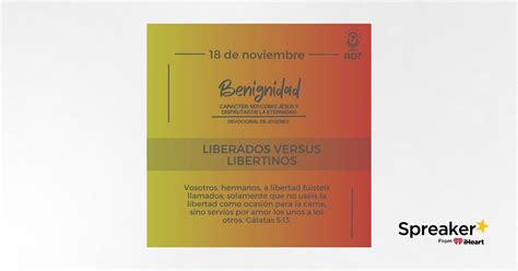 Liberados versus libertinos Devocional de Jóvenes 18 de noviembre 2023