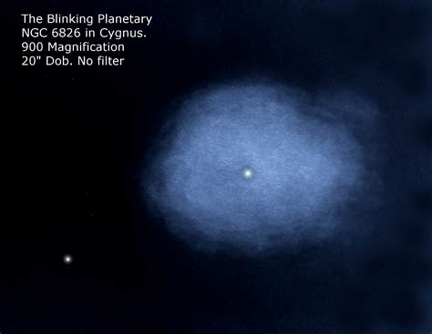 The Blinking Planetary Ngc 6826 In Cygnus At 900x Sketching Cloudy