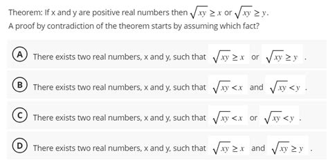Solved Theorem If X And Y Are Positive Real Numbers Then Chegg Com