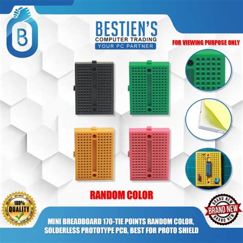 mini breadboard 170 tie points random color solderless prototype pcb