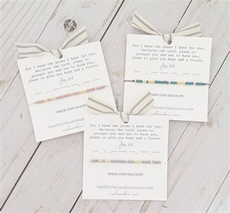 Custom Bible Verse Morse Code Bracelet Etsy