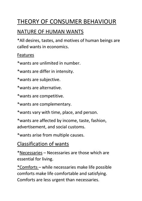 Solution Theory Of Consumer Behaviour Studypool