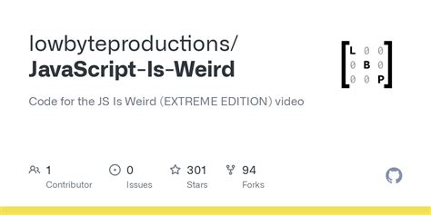 Github Lowbyteproductionsjavascript Is Weird Code For The Js Is Weird Extreme Edition Video