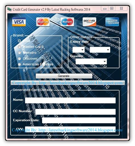 Download Credit Card Generator With Cvv And Expiration Date Trsno