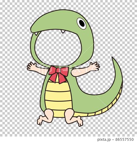 着ぐるみフォトフレーム 顔はめ 巳蛇ヘビのイラスト素材 86557550 PIXTA