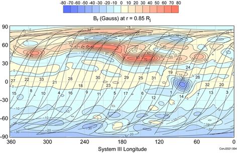 Contours Of The Radial Magnetic Field Gauss On The Dynamically