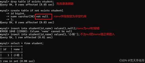 Mysql——数据库约束主键约束 Csdn博客