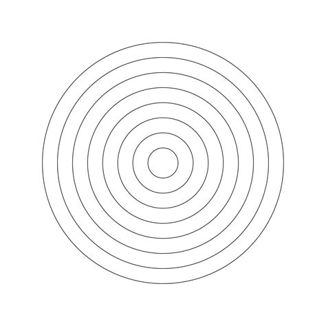 Polar Grid Of 7 Concentric Circles Wheel Of Life Habits Tracker