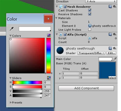 How Can I Change The Alpha In Real Time See Pic Questions Answers Unity Discussions