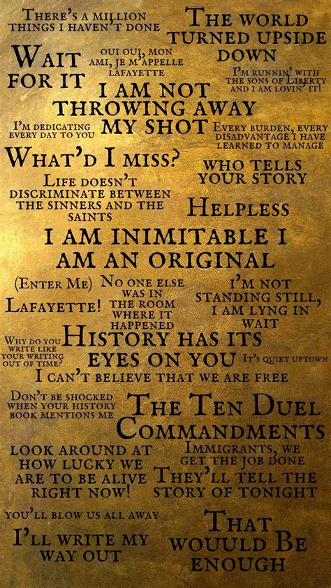 Hamilton Wallpaper With Musical Quotes French Songs Aesthetic Songs
