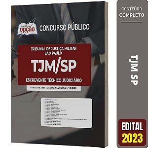 Caderno de Questões TJM SP 2023 Escrevente Técnico Judiciário