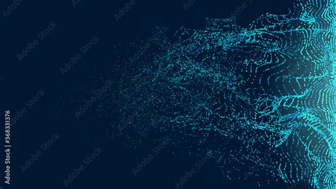Particles Transition Wave Vector Background Dissolve Fade Movement Stock Vector Adobe Stock