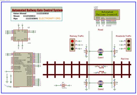 automatic railway gate control system using pic16f877a microcontroller