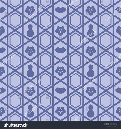 Japanese Hexagon Star Vector Seamless Pattern Stock Vector Royalty Free 1994908553 Shutterstock