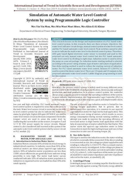 pdf 340 simulation of automatic water level control system by