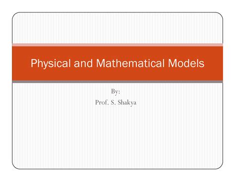 2 Physical Mathematical Models Ioenotes Physical And Mathematical