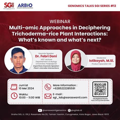 Webinar Info Multi Omic Approaches In Deciphering Trichoderma Rice Plant Interactions Whats