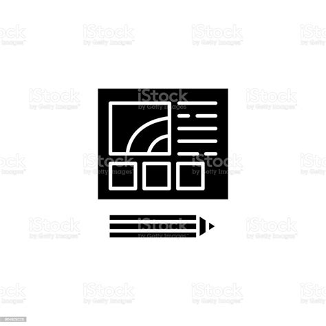 웹 디자인 블랙 아이콘 개념입니다 웹 디자인 평면 벡터 기호 기호 그림 개념에 대한 스톡 벡터 아트 및 기타 이미지 개념