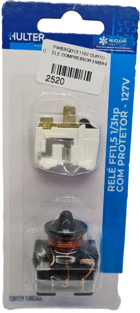 Protetor Térmico Compressor Embraco 110v Nuclear Refrigeracao