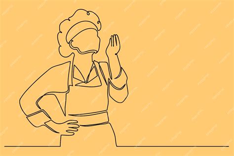 Premium Vector Hand Drawn Chef Drawing Illustration