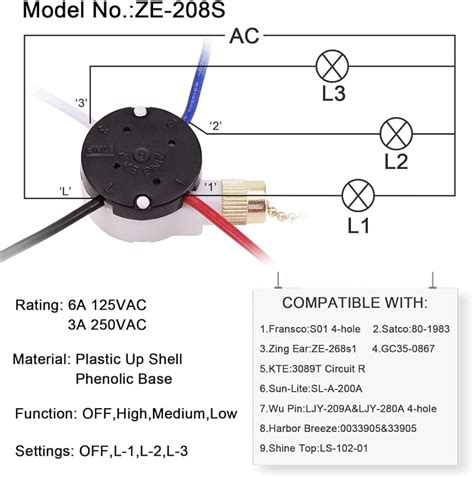 Ceiling Fan 3 Speed Switch Wiring Diagram