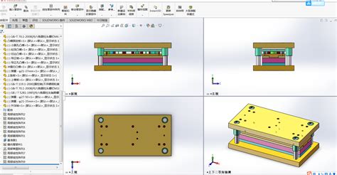 轴承端盖sw级进模设计三维sw2018带参 Cad 说明书 Solidworks 2018 模型图纸下载 懒石网