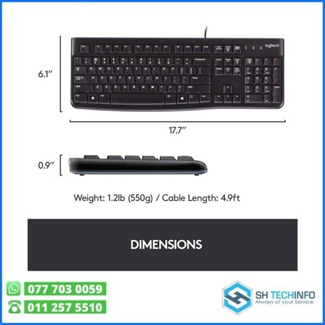 Logitech Mk120 Corded Keyboard And Mouse Combo Black