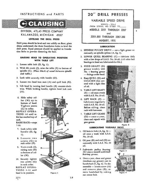 Dayton Drill Press Parts Manual
