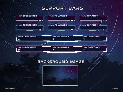 Neon Twitch Stream Overlay Package Animated NEON Sky Etsy UK