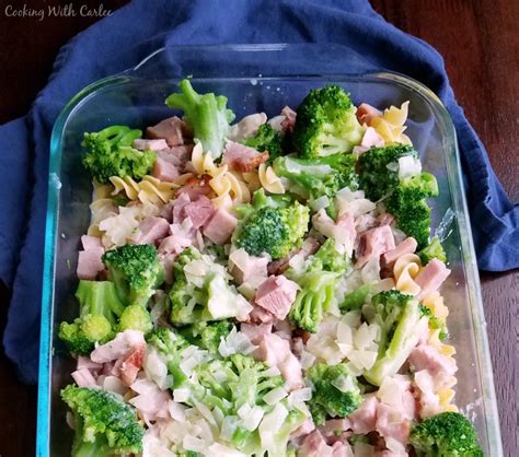 Cheesy Ham And Broccoli Noodle Casserole Cooking With Carlee