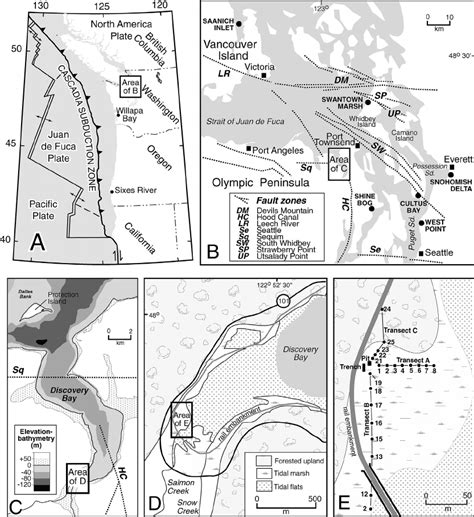 A Major Features Of The Cascadia Subduction Zone In The Pacific