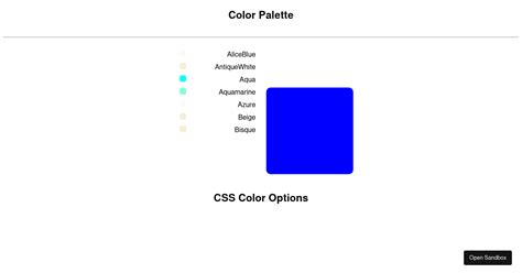 L11 Color Palette Codesandbox