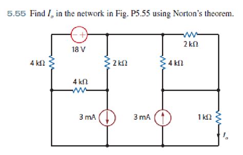 solved 5 55 find i in the network in fig p5 55 using